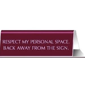 GetBullish | Office | Respect My Personal Space Fuchsia Pink Desk Sign ...